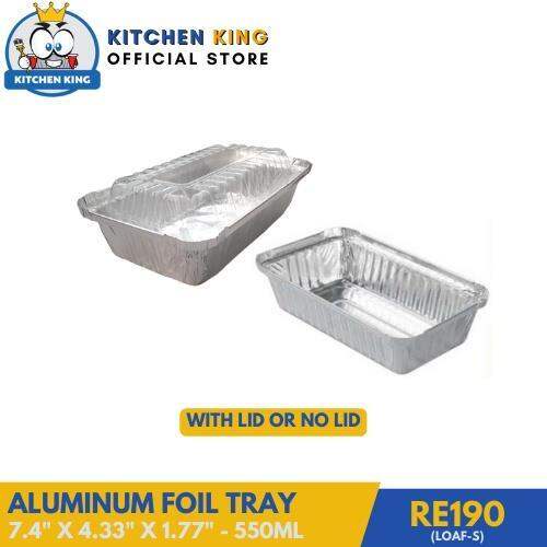 Aluminum Tray Loaf Small RE190 [10-50PCS] 550ML (7.5 x4.33 x1.77 ) With Lid or No Lid | Lazada PH