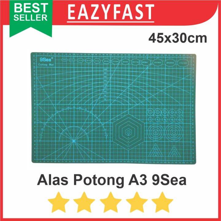 Cutting Mat Pad A3 Papan Alas Potong Cutter Work Green 45x30 cm 9Sea ...