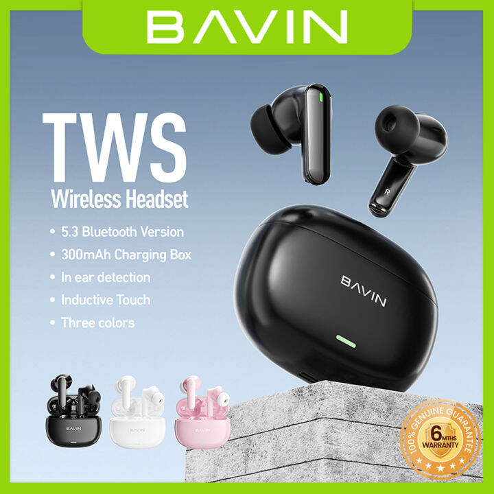 BAVIN BA57 TWS Bluetooth Wireless Earphones Bluetooth 5.3 Stereo Audio ...