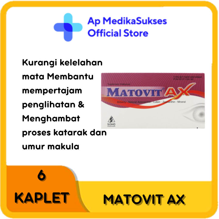 Matovit Ax 6 Kaplet VItamin Mata | Lazada Indonesia
