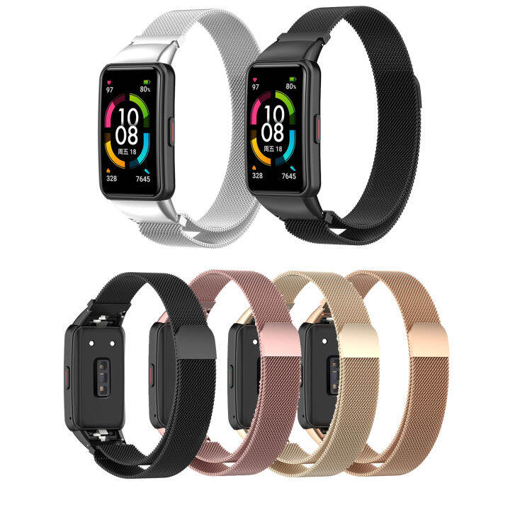 Milanese Loop Stainless Steel Band Strap for Huawei band 6 /Honor band ...