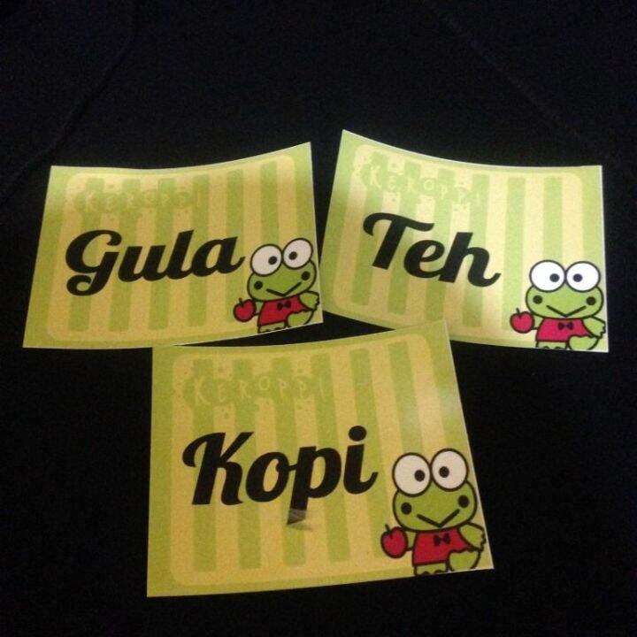 (KODE D11) STIKER TOPLES GULA KOPI TEH | LABEL WADAH GULA KOPI TEH ...
