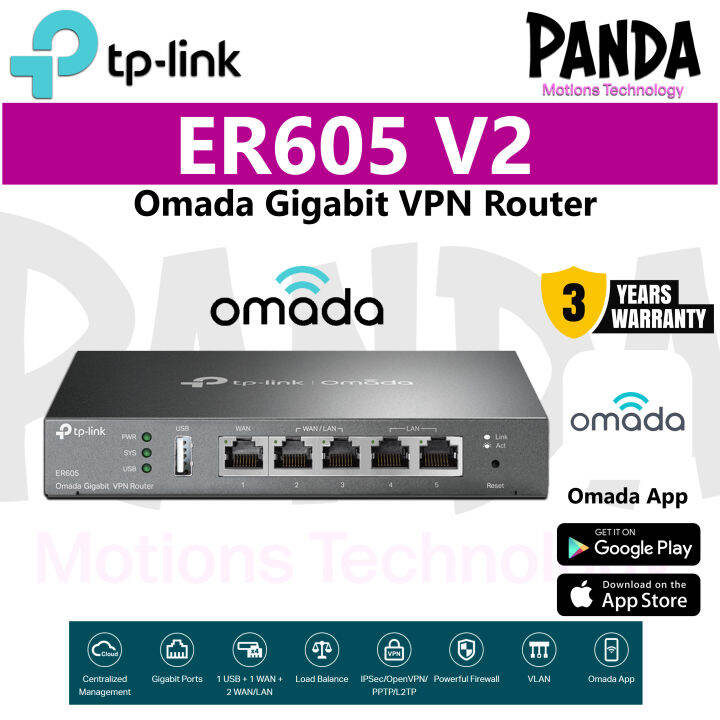 TP-Link Omada Gigabit VPN Router (ER605) | Lazada