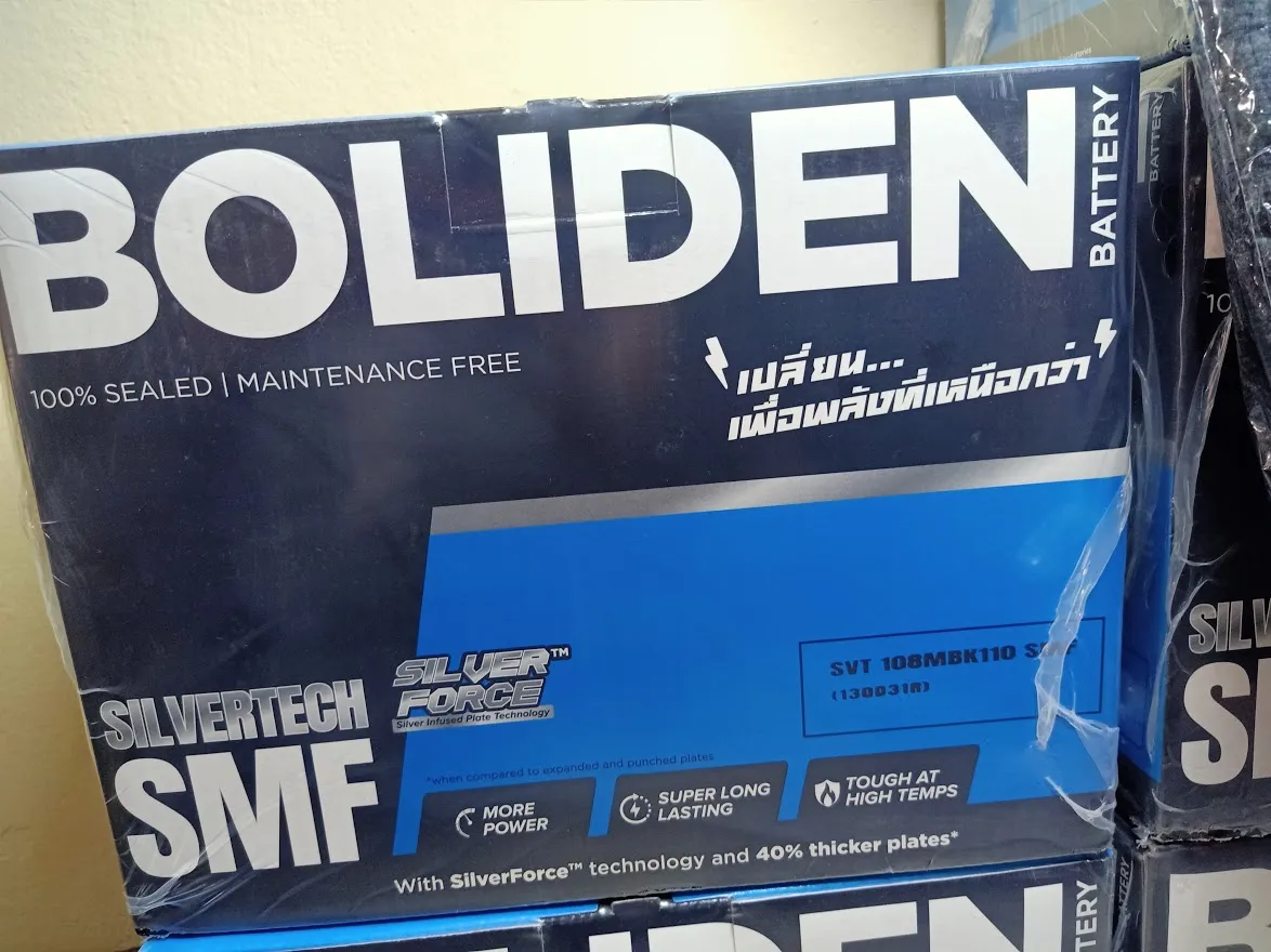 แบตเตอรี่ Boliden SVT 108M110L/R SMF 110 Ah CCA940 ขนาด 30x17.5x22.5 ...