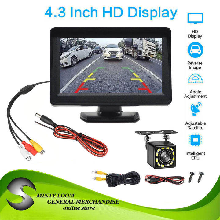 4.3/5 Inch Car Monitor TFT LCD HD Digital 2 Way Video Input Colorful ...