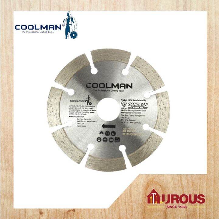 COOLMAN D610 DIAMOND CUTTING DISC 4'' | Lazada