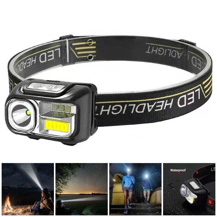 LED Headlamp High Brightness Sensitive IPX45 Waterproof Wave Induction ...