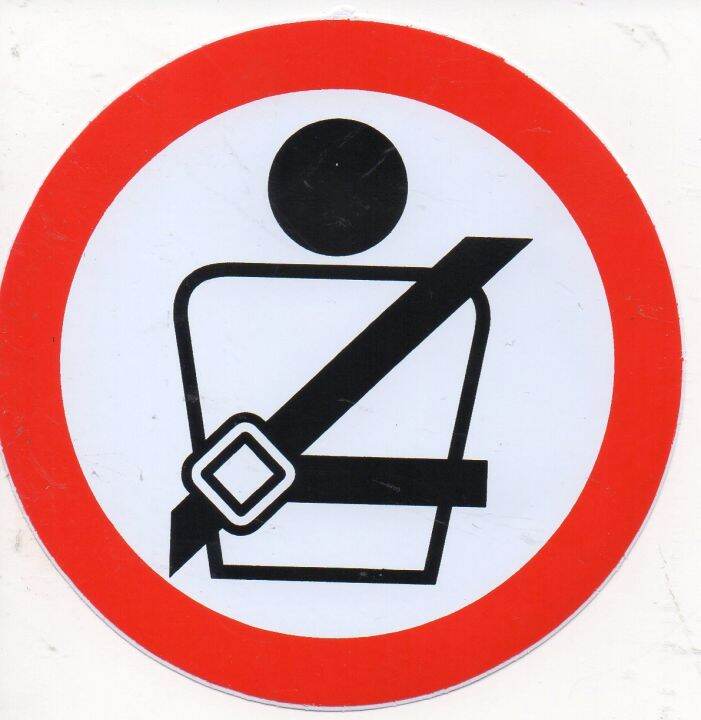 ป้ายคาดเข็มขัดนิรภัย สติกเกอร์วงกลมสีคมชัด เคลือบกันรอย สำหรับติดพื่น ...