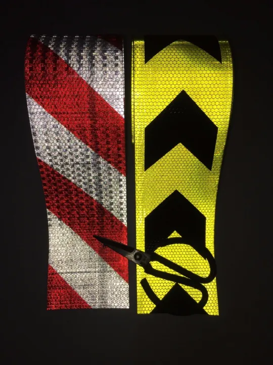 10cmx1M Arrow/Twill Self adhesive PVC Reflective Safety Warning Tape ...