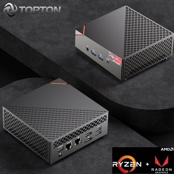 TOPTON Gaming Mini PC Windows 11 AMD Ryzen 7 5800U 5 4500U Nvme SSD 2.5G LAN Portable Desktop ...