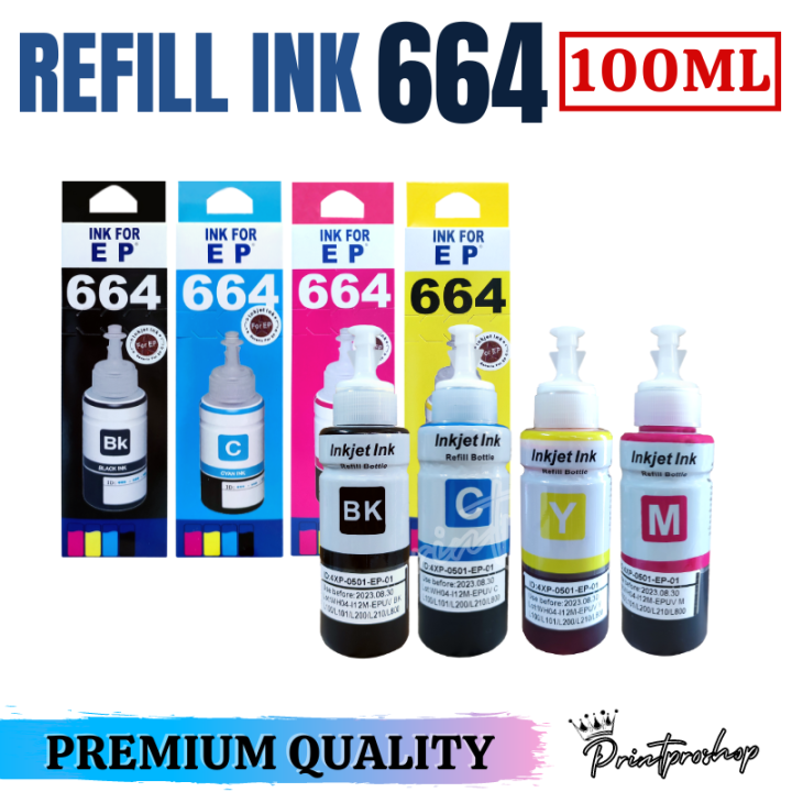Premium T664 664 Dye Ink Compatible for L120 L110 L210 L220 L300 L310 ...