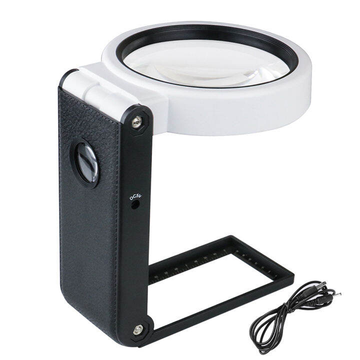 Coins Jewelry LED Light Magnifying Glass Soldering With Stand ...