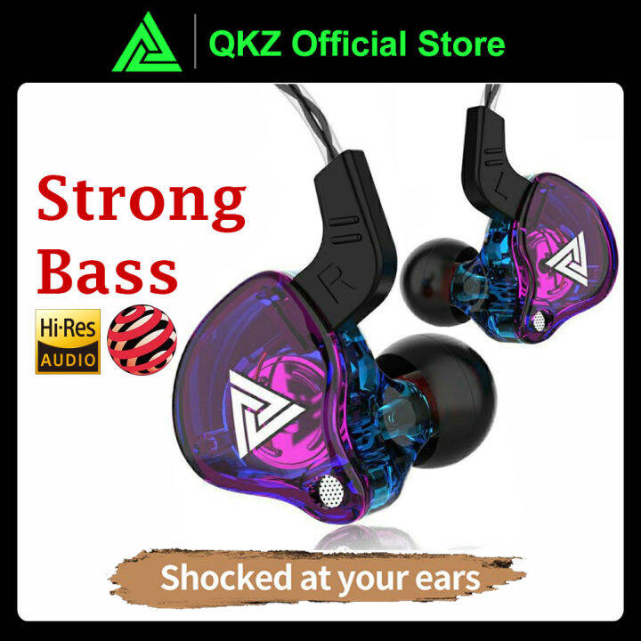QKZ AK6 106dB 1.2m High Fidelity Wire Earphones Universal 3.5mm Sports In-ear HiFi Sound Earbuds ...