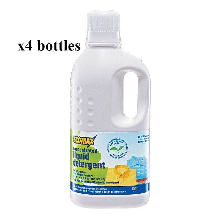 (x4 bottles) Ecomax Liquid Detergent Cosway 1000ml | Lazada