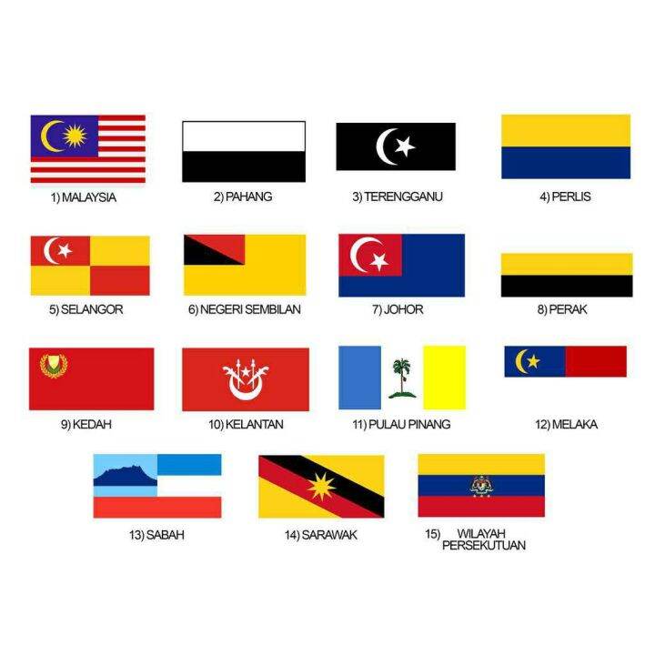 ASTAR MALAYSIA/ 15 BENDERA NEGERI 2x4/FLAG(Polyester) (60cmx120cm) | Lazada