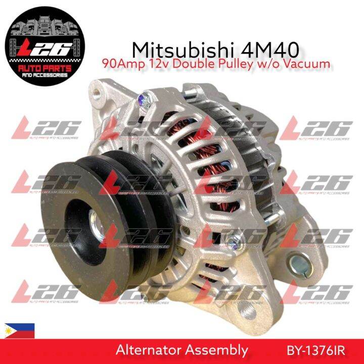 Mitsubishi 4M40 Alternator Assembly 90A 12v Double Pulley w/o Vacuum BY ...