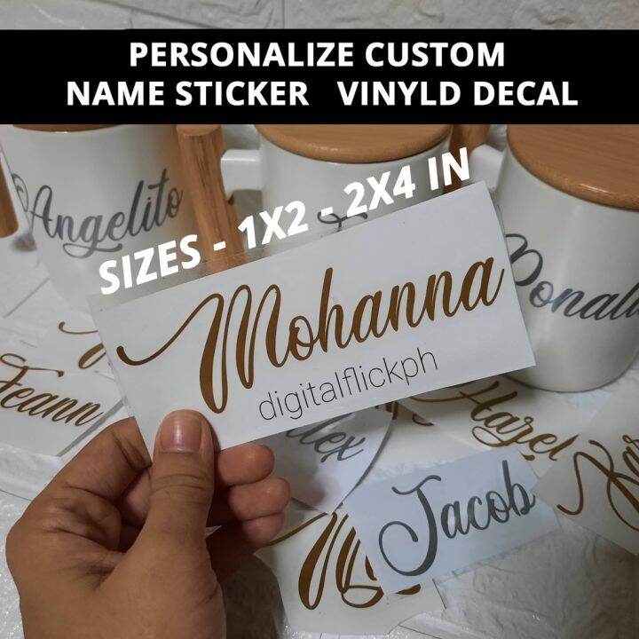 TIG 8 LANG - personalize Custom Name sticker vinyl decal waterproof ...