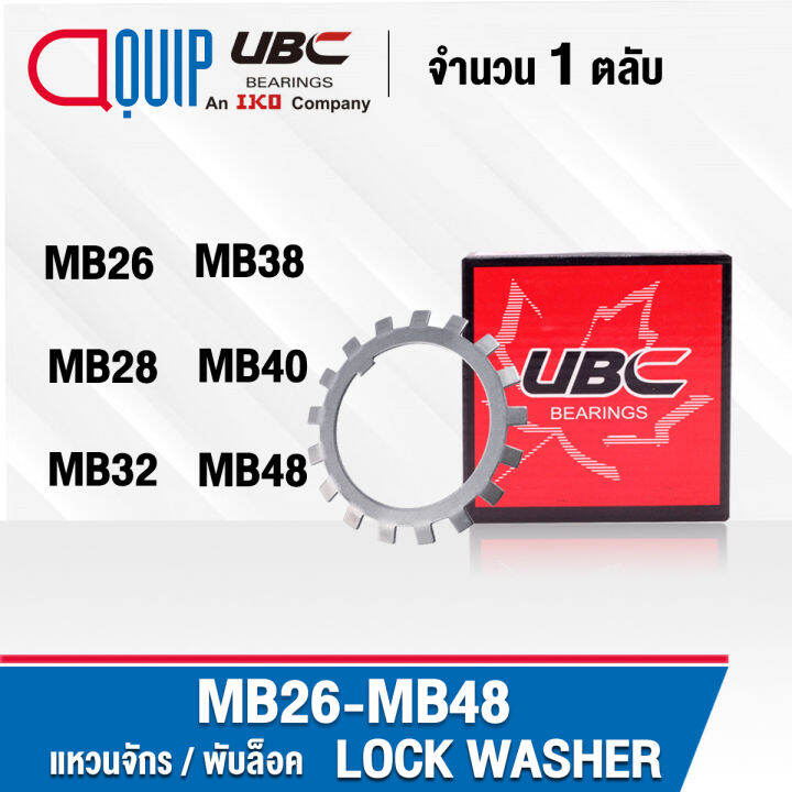 MB26 MB28 MB32 MB38 MB40 MB48 UBC แหวนจักร / พับล็อค( LOCK WASHER ...