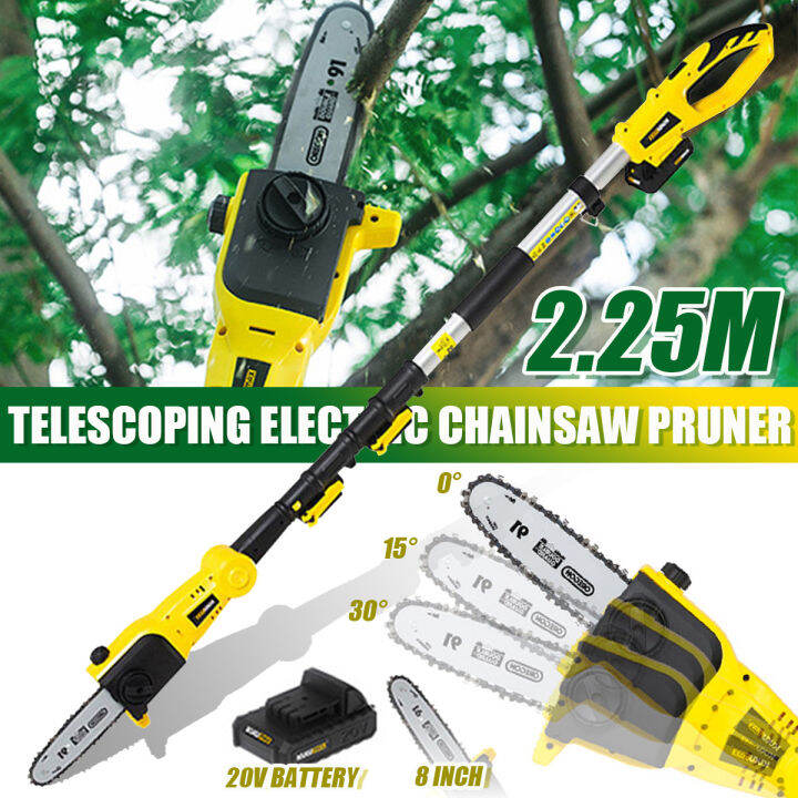 8 Inch 2 25m Cordless Tree Trimmer Pole Saw Telescoping Electric