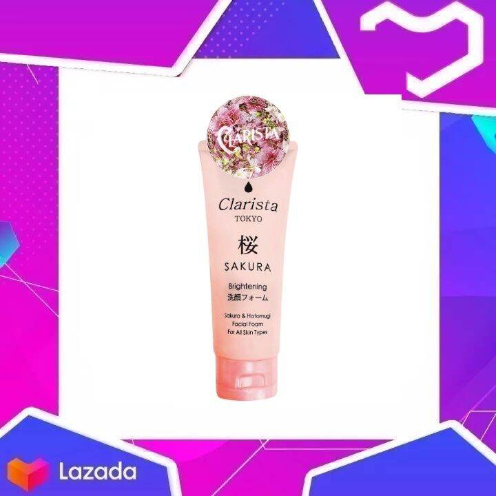 ️ขายดี ️ CLARISTA TOKYO Sakura & Hatomugi Facial Foam 130g. ผลิตภัณฑ์ทำ ...