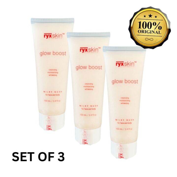 SET OF 3 RYX Skin Glow Boost Milky Wash 100% Original | Lazada PH