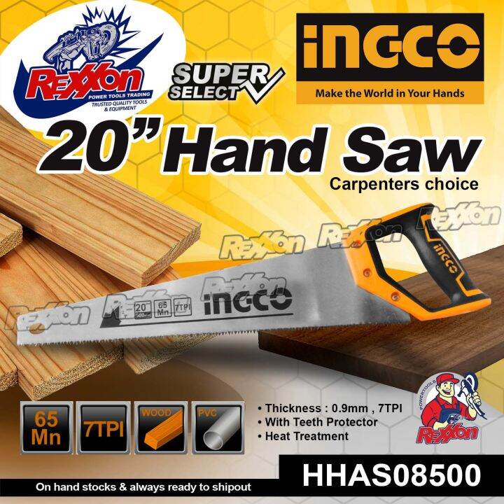 INGCO 20" 500mm Inches Hand Saw HHAS08500 Rexxon Power Tools Trading ...