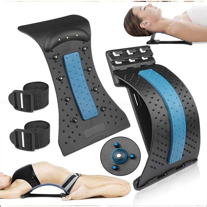 Multi-Level Adjustable Back Massager Stretcher Waist Neck Stretch ...