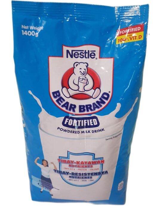 Nestle Bear Brand Fortified Powdered Milk Drink 1 Pack X 1400 Grams