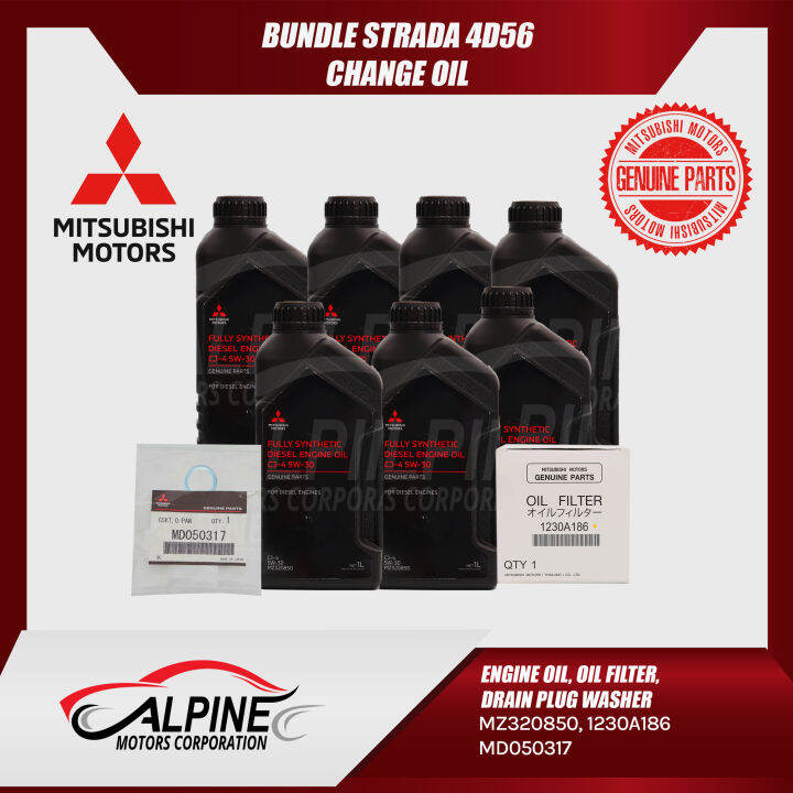 Mitsubishi Genuine Parts: BUNDLE FULLY SYNTHETIC STRADA 4D56 CHANGE OIL ...