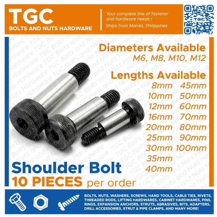 10PCS Shoulder Bolt M6 M8 M10 M12 Shoulder Screw / Stripper Bolt / Body Bolt / Allen Bolt Socket ...