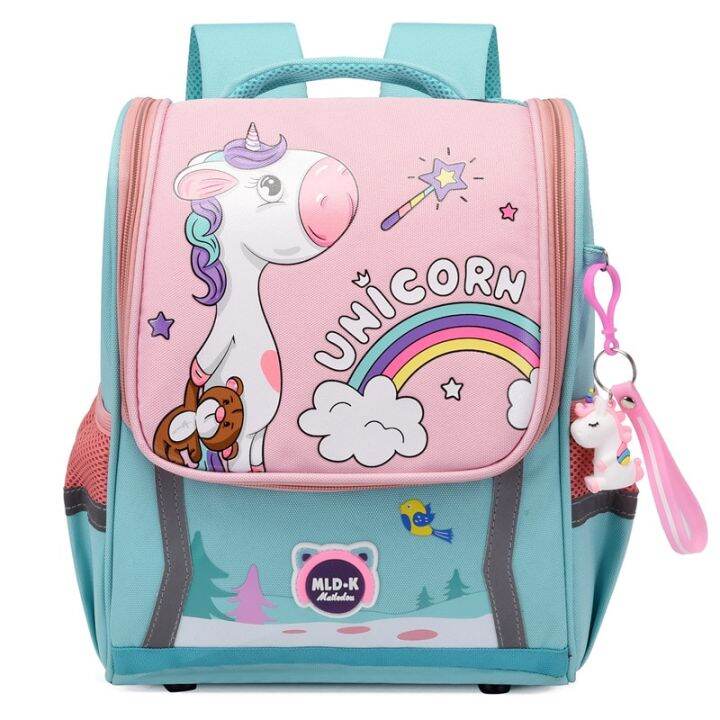 Cute Girls Unicorn Backpacks For Boys 1-3 Grade Cartoon Orthopedic ...