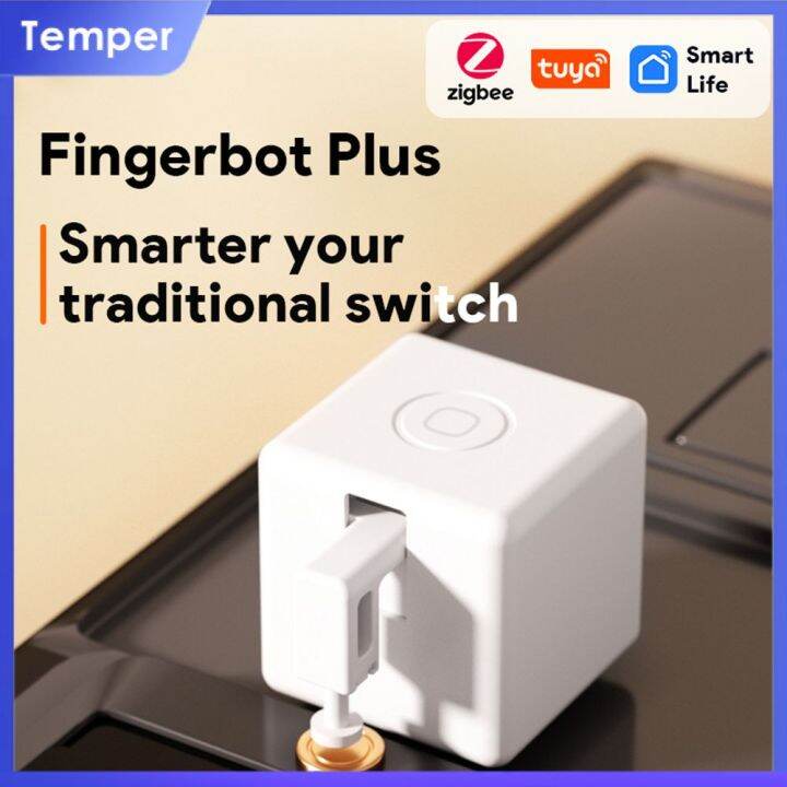 temper Tuya Wireless Switch Bot Smart Bluetooth Finger Robot Fingerbot Switch Button Pusher ...