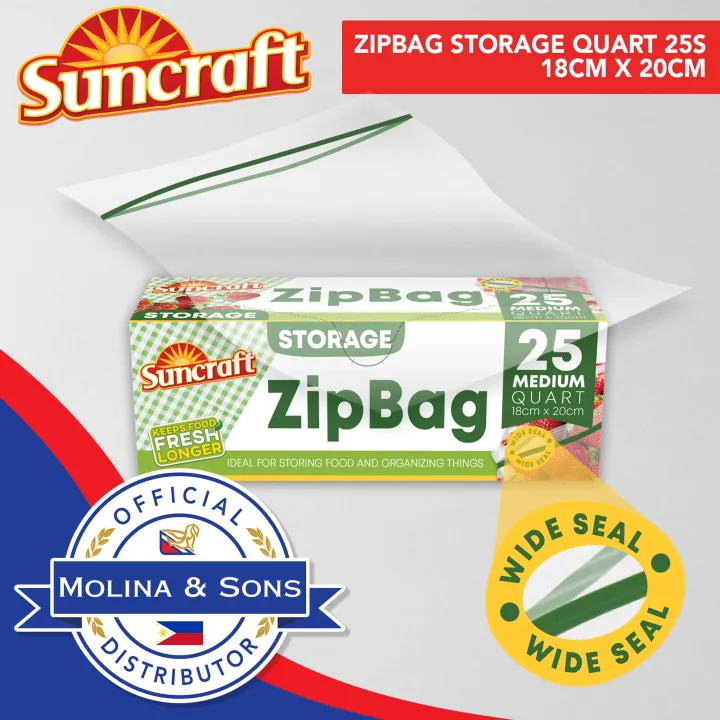 Suncraft Zipbag Storage Quart 25S | Lazada PH