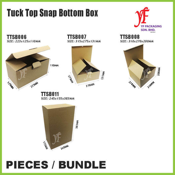 Tuck Top Snap Bottom Box / Small and Big / 1PC | Lazada