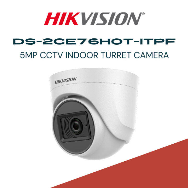 HIKVISION DS-2CE76H0T-ITPF Hikvision 5 MP Indoor Fixed Turret Camera | Lazada Indonesia