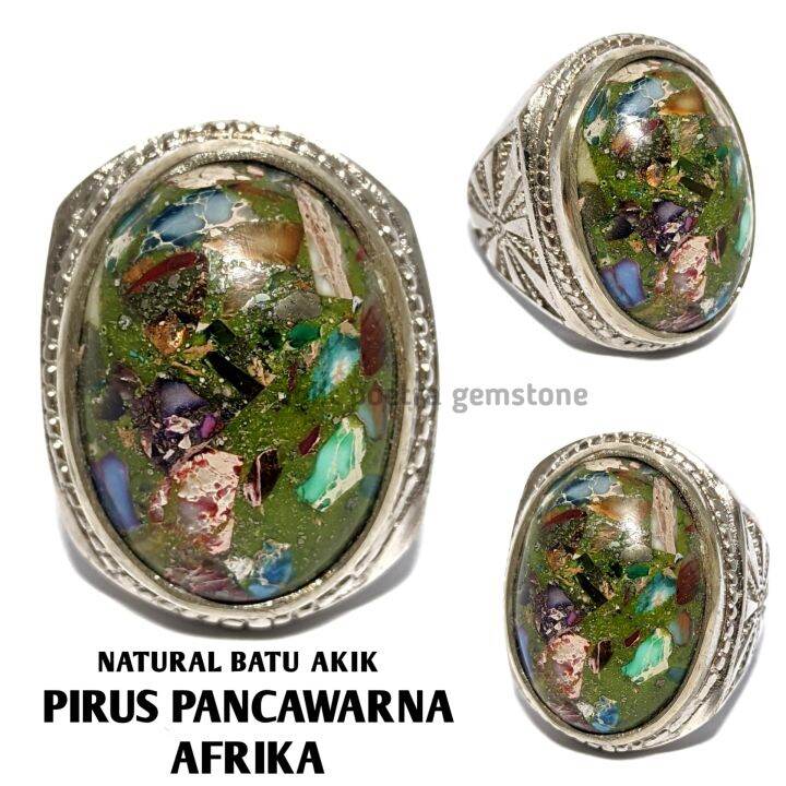 Natural Batu Akik Pirus Pancawarna Afrika Original PPA04 | Lazada Indonesia