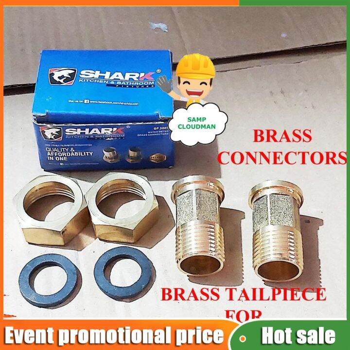 Shark Brass Connectors Tailpiece for Water Meter Tail Piece Gasket SET ...