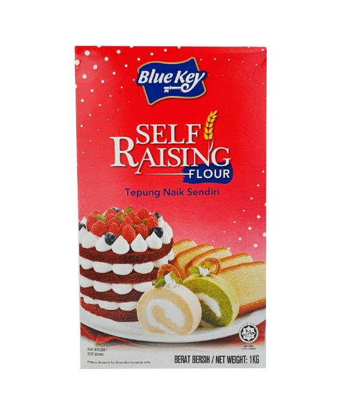BLUE KEY Self Raising Flour / Tepung Serbuk Penaik 1kg | Lazada