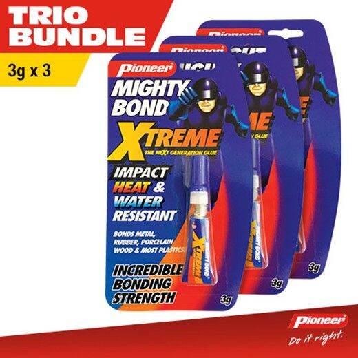 Pioneer Mighty Bond Xtreme 3g Instant Glue (Gel Type) x3 | Lazada PH