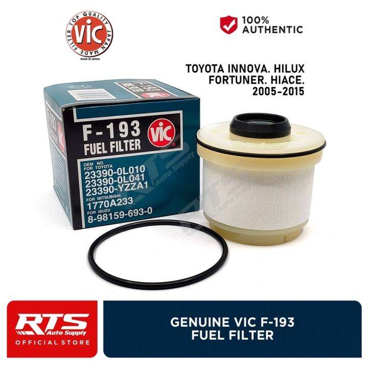 VIC Fuel Filter F193 for Toyota Innova Fortuner Hilux Hiace 2005-2015 ( F-193 ) 1Pc | Lazada PH