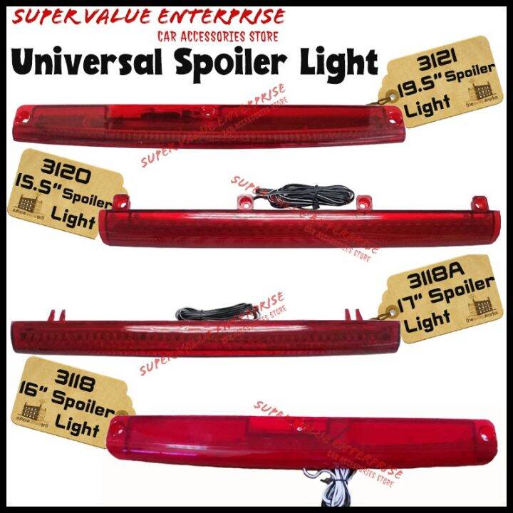 16.5"/17"/15.5"/19.5" Universal Spoiler LED Third Brake Light Lamp Car ...