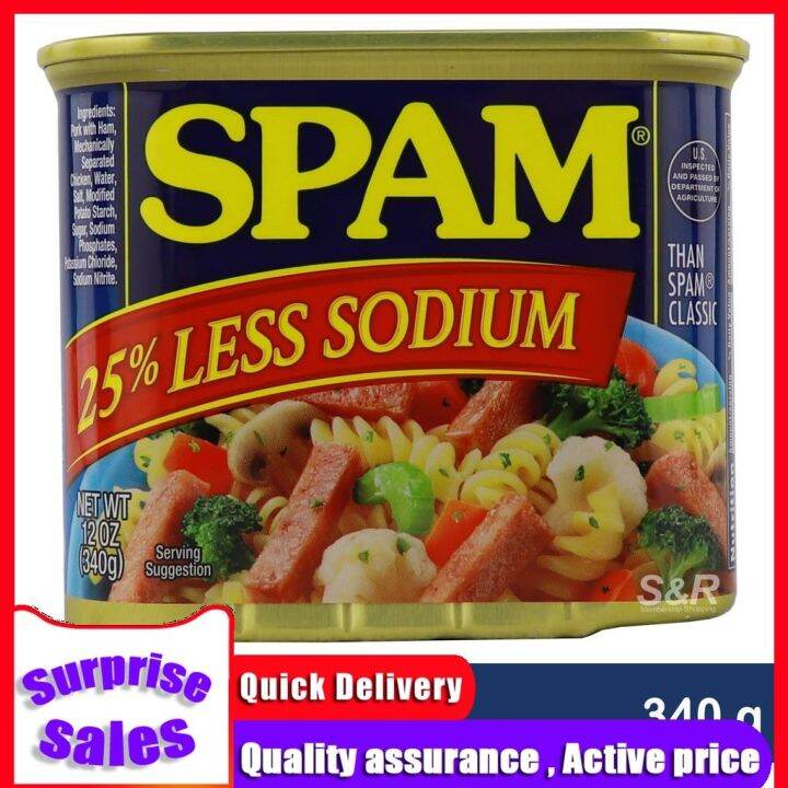 Spam Luncheon Meat 25 Less Sodium 340g | Lazada PH