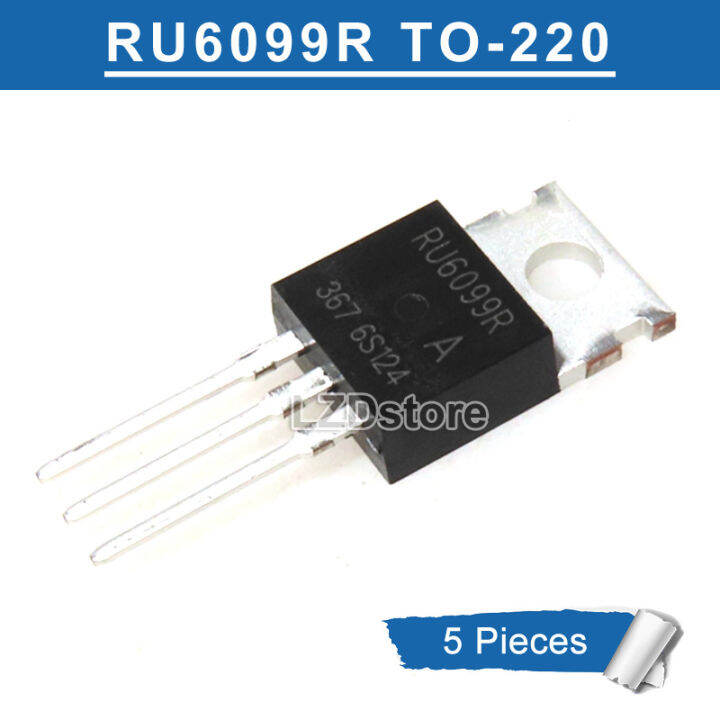 5pcs RU6099R TO220 RU6099 TO-220 N-channel 60V/120A MOSFET Transistor ...