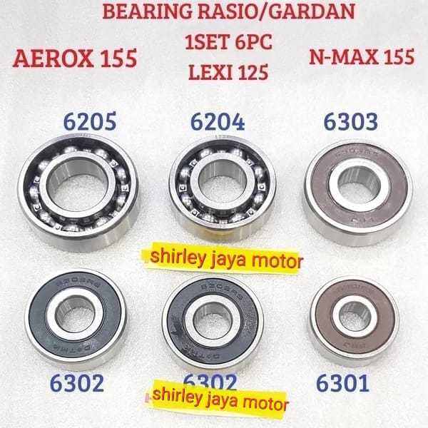 BEARING RASIO LAHER BERING GARDAN AEROX 155 N MAX N-MAX 155 LEXI 125 ...
