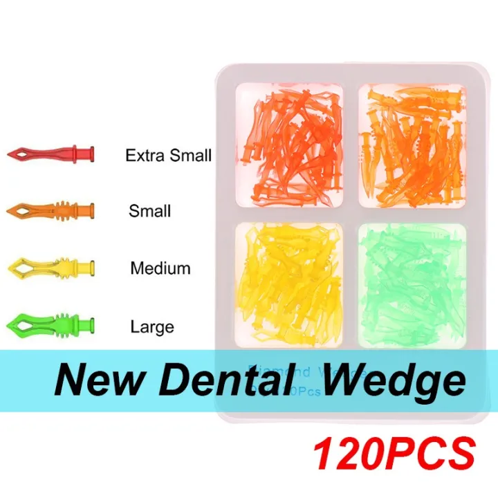 120 Pieces Autoclavable Dental Interdental Wedges, All 4 Sizes Diamond ...