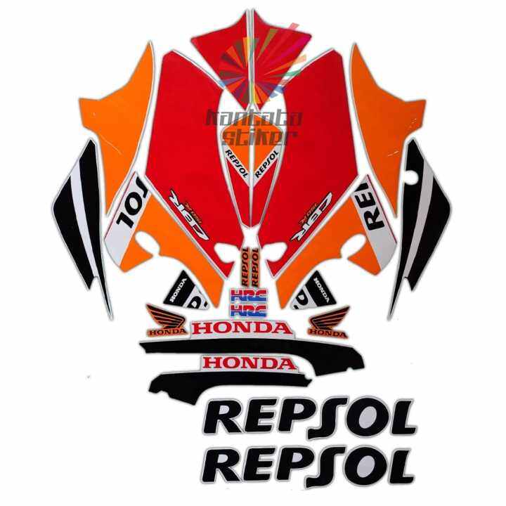 Stiker Striping Lis Body Motor Honda CBR 150 Repsol 2016 Putih Orange ...