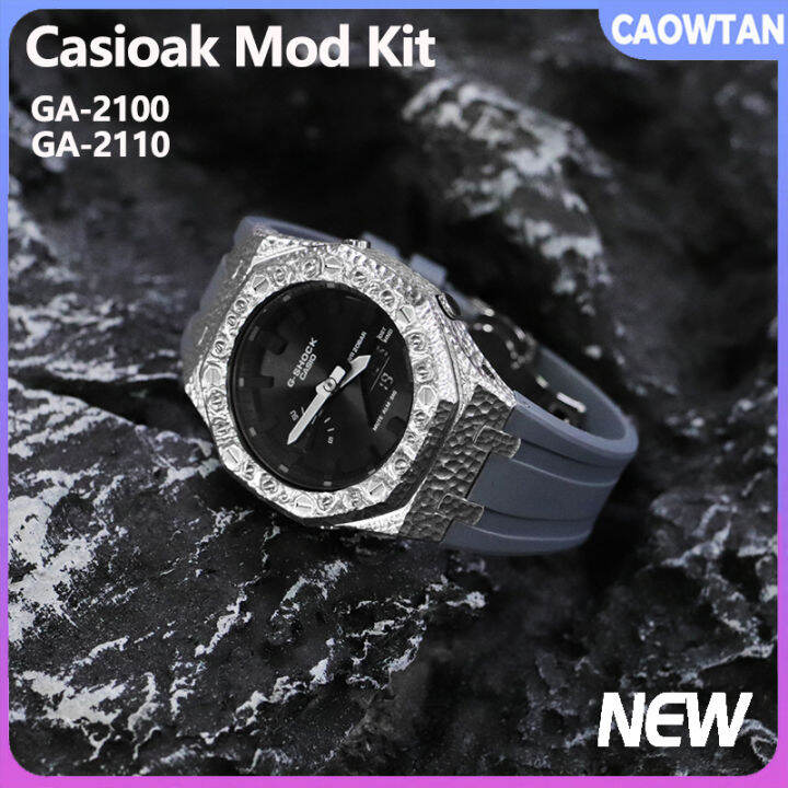 สำหรับ Casioak Mod Kit สายรัด GA2100 + กรอบจิตสำหรับ GA-2110 Casio GA ...