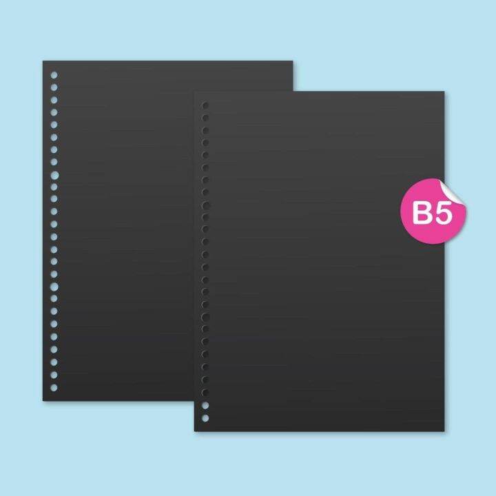 Loose Leaf B5 Black Paper 210 Gsm 20 Lbr/Pak - Kertas Binder Warna Hitam | Lazada Indonesia