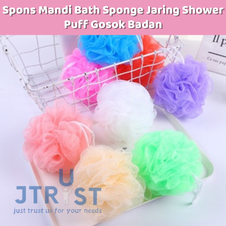 Spons Mandi Jaring Shower Bath Sponge Puff Gosok Badan | Lazada Indonesia