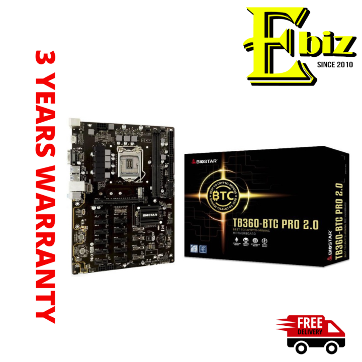 BIOSTAR TB360-BTC PRO 2.0 LGA1151 DDR4 ATX Motherboard | Lazada
